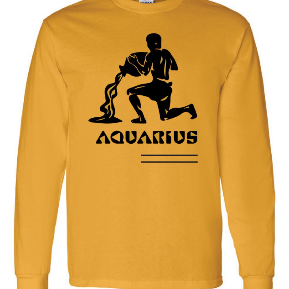 Buy Men Aquarius Zodiac Horoscope T-Shirt Illinois | Top 5% LLC